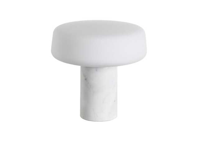 Case Solid LED Table Light Regular Carrara Marble by Heal's | ufurnish.com