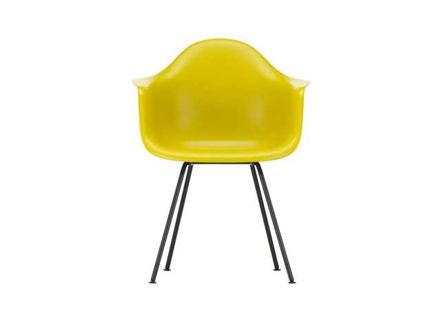 Vitra Eames DAX Armchair New Height Mustard Basic Dark Powder Coated ...