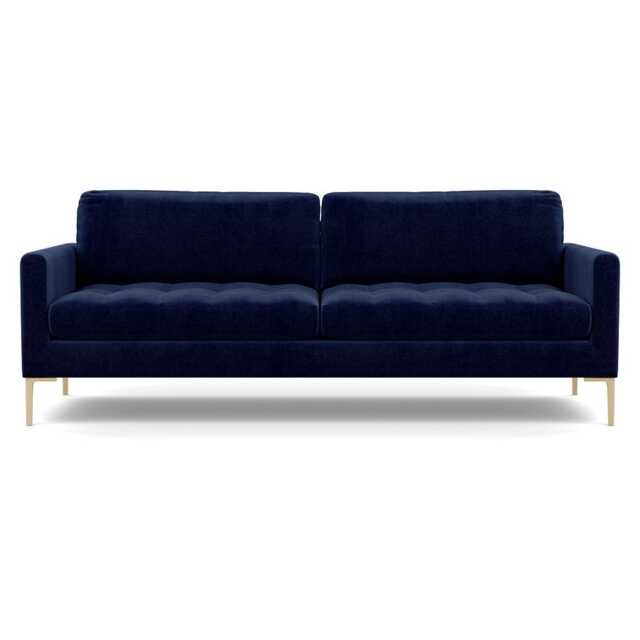 Heal's Eton 4 Seater Sofa Smart Luxe Velvet Midnight Brass Feet by Heal ...