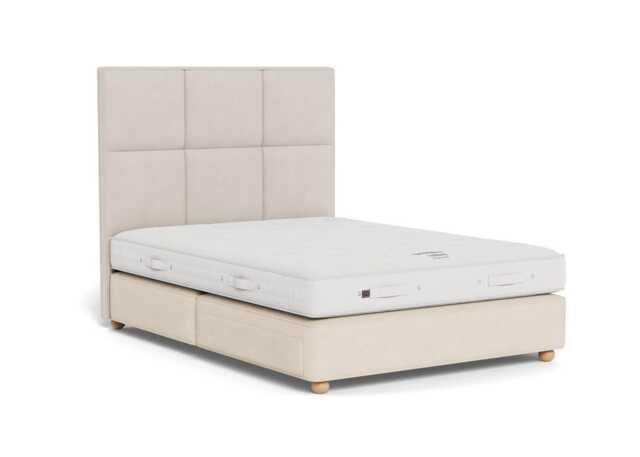 Vispring Devonshire Firm Tension Divan King Tk596 Fawn 750 Bun Feet 2 ...