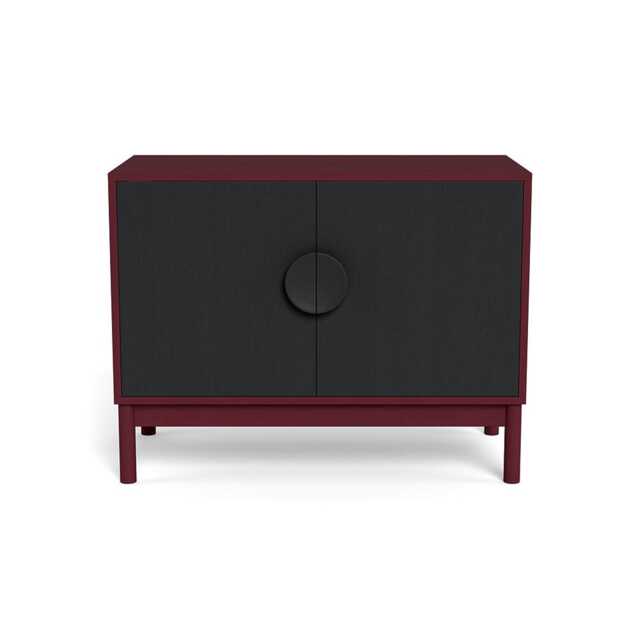 Heal's Tinta Small Sideboard Red Stain Carcass Black Stain Doors by ...