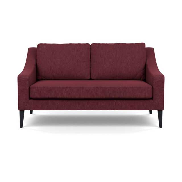 Heal's Richmond 2 Seater Sofa Smart Linen Mix Maroon Black Feet by Heal ...