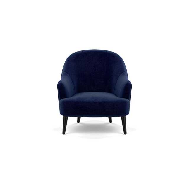 Heal's Elgin Chair Smart Luxe Velvet Midnight Black Feet by Heal's ...