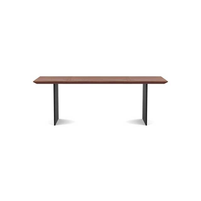 Heal's Berlin Dining Table 220x90cm Walnut Chamfered Edge Filled Black ...