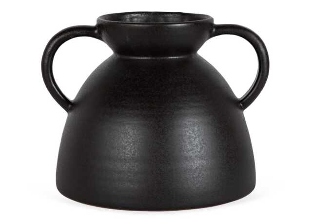 Maria Portugal Terracotta Terracotta Vase Black with Handles by Heal's ...