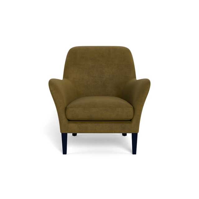 Heal's Wallis Armchair Smart Luxe Velvet Peridot Black Painted Oak Feet ...