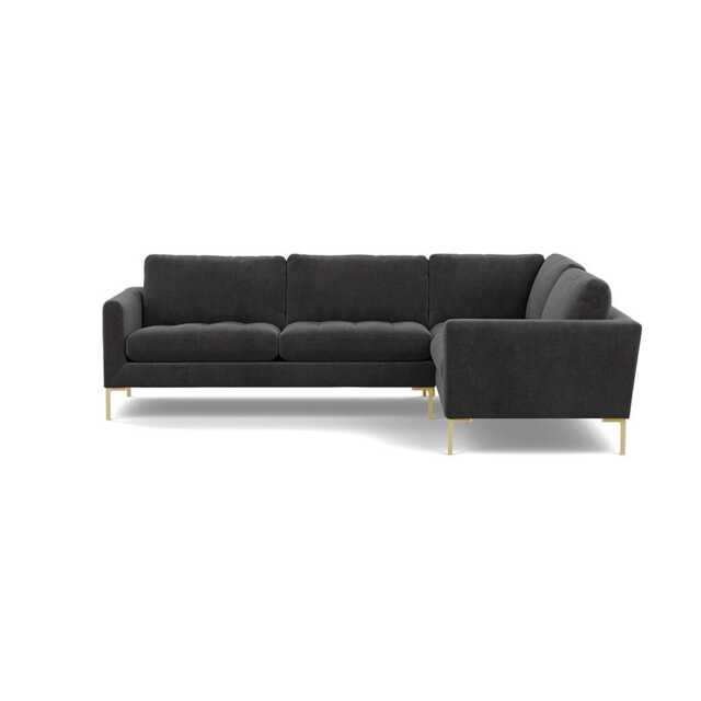 Heal's Eton Right Hand Facing Corner Sofa Smart Luxe Velvet Nickel ...