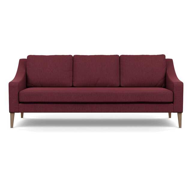 Heal's Richmond 4 Seater Sofa Smart Linen Mix Maroon Tinted Ash Feet by ...