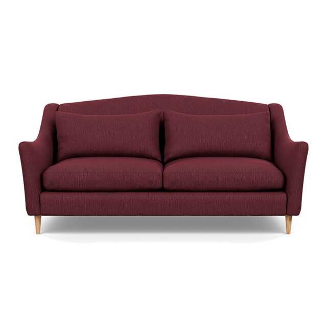 Heal's Somerset 3 Seater Sofa Smart Linen Mix Maroon Natural by Heal's ...