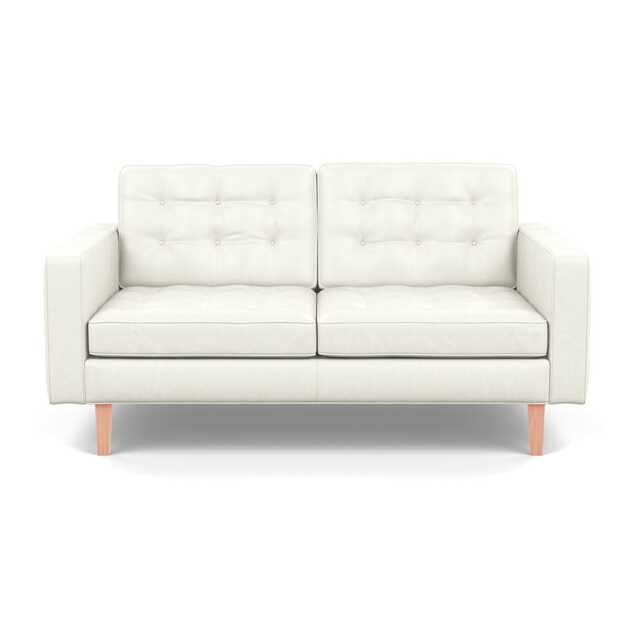 Heal's Hepburn 2 Seater Liena Leather White 634 Natural by Heal's ...
