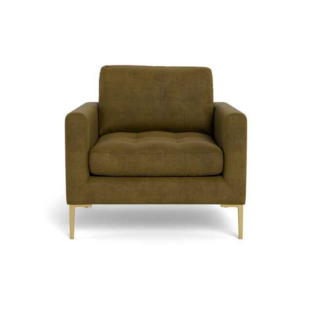 Heal's Eton Armchair Smart Luxe Velvet Peridot Brass Feet by Heal's ...