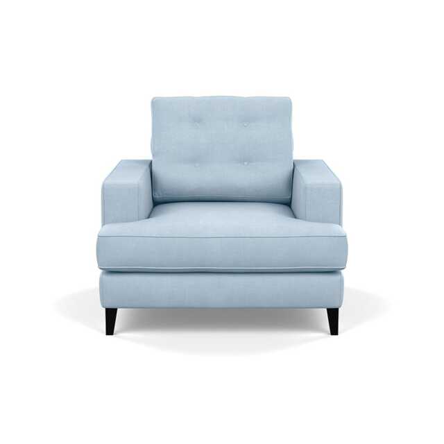 Heal's Mistral Armchair Capelo Linen-Cotton Sea Shanty Black Feet by ...