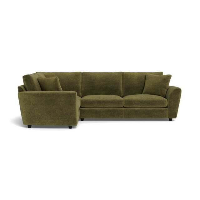 Heal's Snooze Left Hand Facing Corner Sofa Boucle Velvet Wilder Black ...