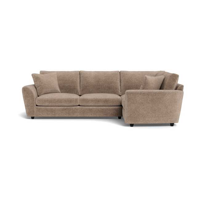 Heal's Snooze Right Hand Facing Corner Sofa Boucle Velvet Rocky Black ...