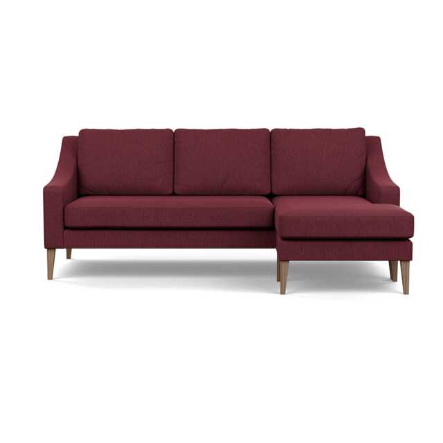 Heal's Richmond Corner Chaise Sofa Smart Linen Mix Maroon Tinted Ash by ...