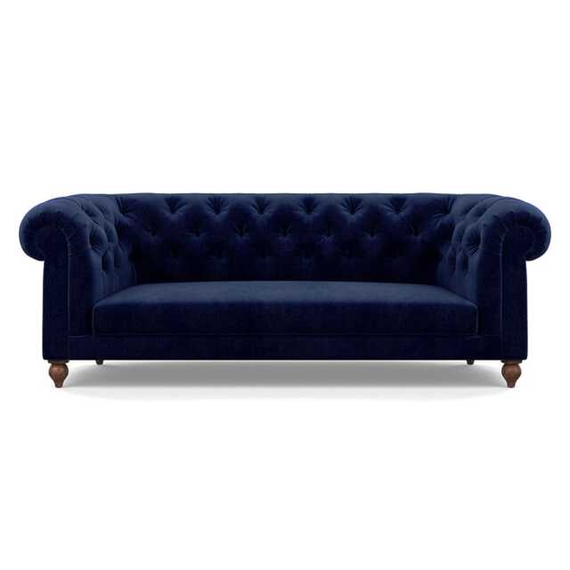 Heal's Fitzrovia 3 Seater Sofa Smart Luxe Velvet Midnight Chestnut ...