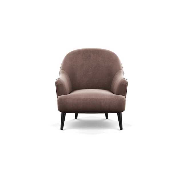 Heal's Elgin Chair Velvet Mink Black Feet by Heal's | ufurnish.com
