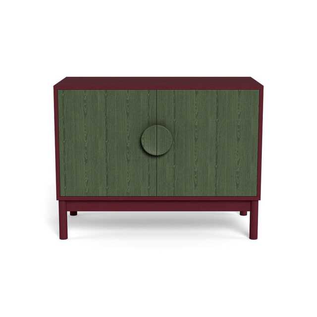 Heal's Tinta Small Sideboard Red Stain Carcass Green Stain Doors by ...
