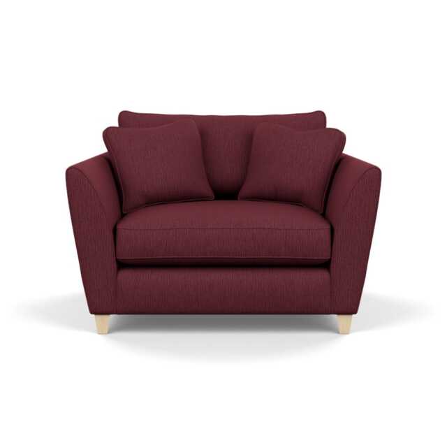 Heal's Torino Loveseat Smart Linen Maroon Natural Feet by Heal's ...