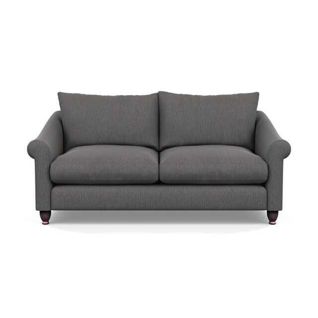 Heal's Devon 3 Seater Sofa Smart Linen Mix Grey Walnut Stained Feet by ...