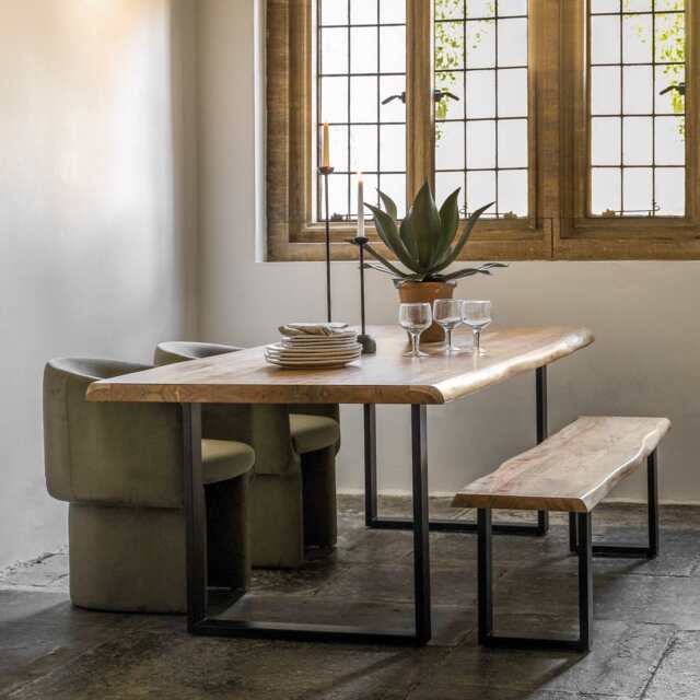 Chiswick Solid Acacia Live Edge Dining Table - Hemming & Wills by ...