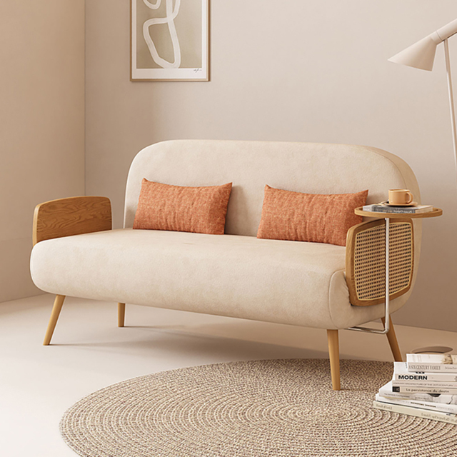 Mid-Century Modern Rattan Daybed Full Sofa Bed Convertible Sleeper ...