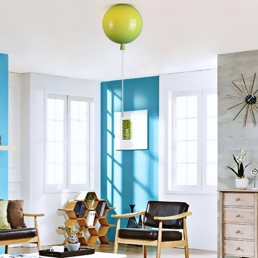 Story Colourful Balloon Large Flush Mount Modern Single Light in Green ...