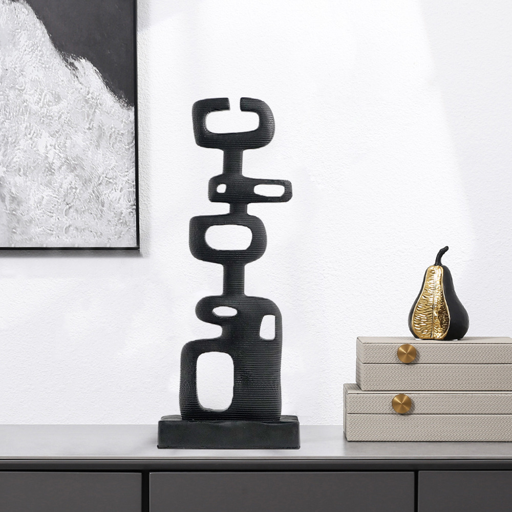 Modern Abstract Resin Sculpture Home Decorative Figurine Desk Decor Art ...