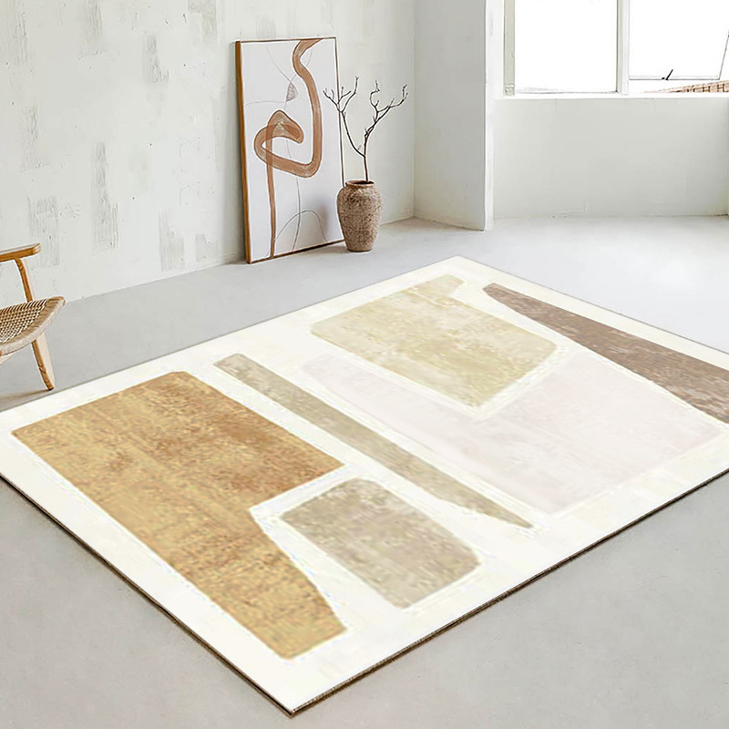 Modern 900mm x 1500mm Abstract Geometric Faux Cashmere Area Rug Living ...