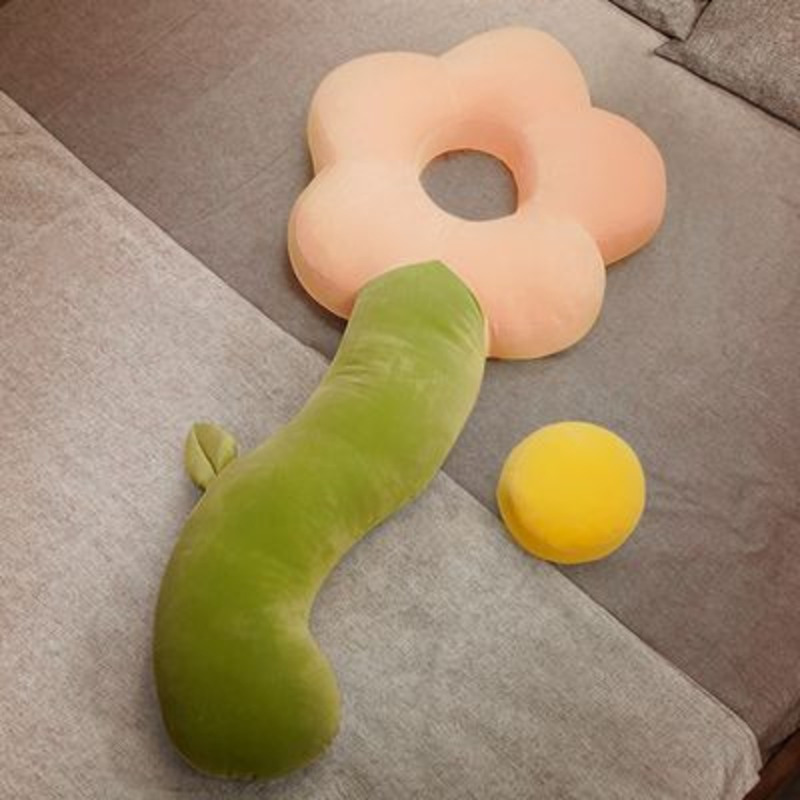 1300mm x 550mm Long Cotton Plush Flower Full Body Pillow for Bed Side ...