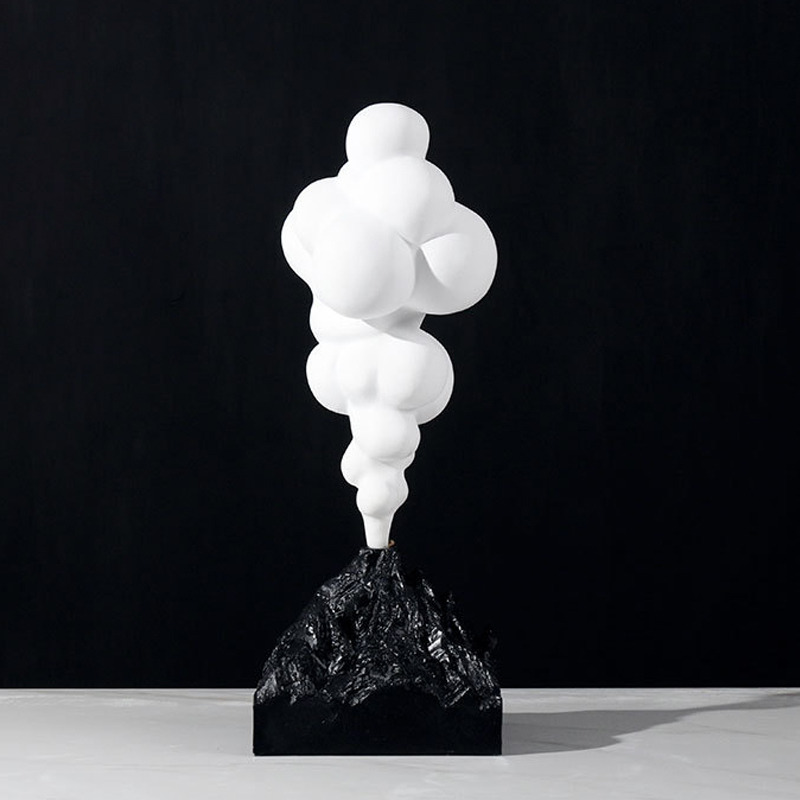 360mm Resin Volcanic Eruption Statue Volcano Model Figurine Home ...