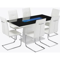 Futuristic Matrix Dining Table in White by Home Detail | ufurnish.com