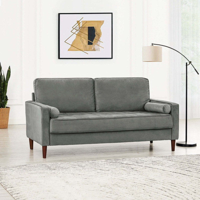 Edward Velvet Sofa 3 Seater Luxury Velvet Sofa Couch Settee Bolster ...