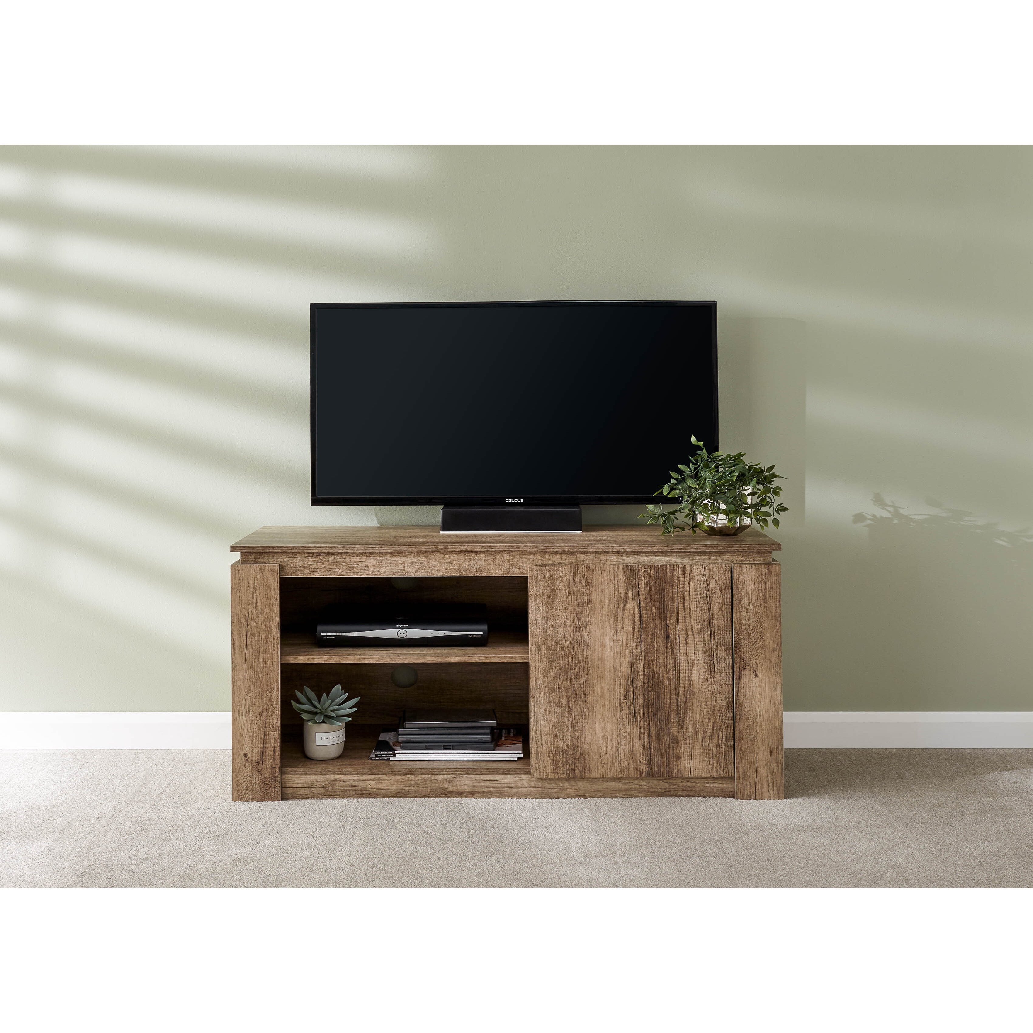 Canyon Oak Compact Tv Unit by Home Detail | ufurnish.com