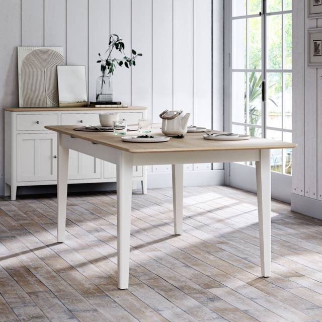 Pembrooke 6-8 Seater Extending Dining Table - White by Homebase ...