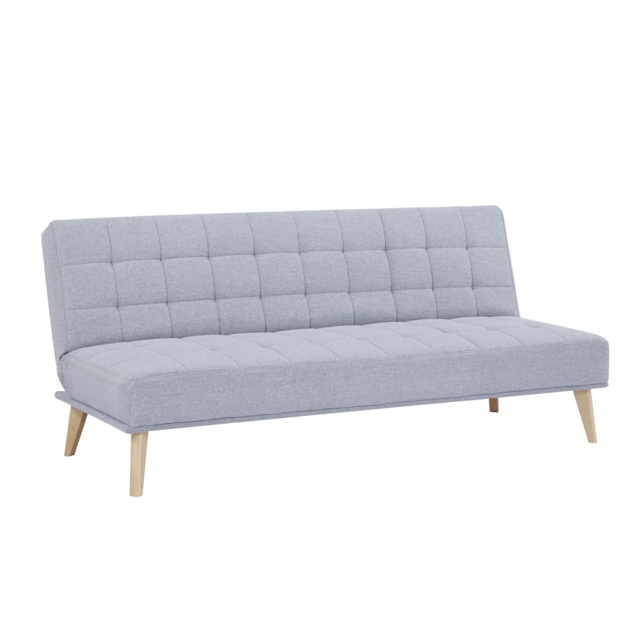 Click Clack Kelly Brushed Fabric 2 Seater Sofa Bed - Light Grey by ...
