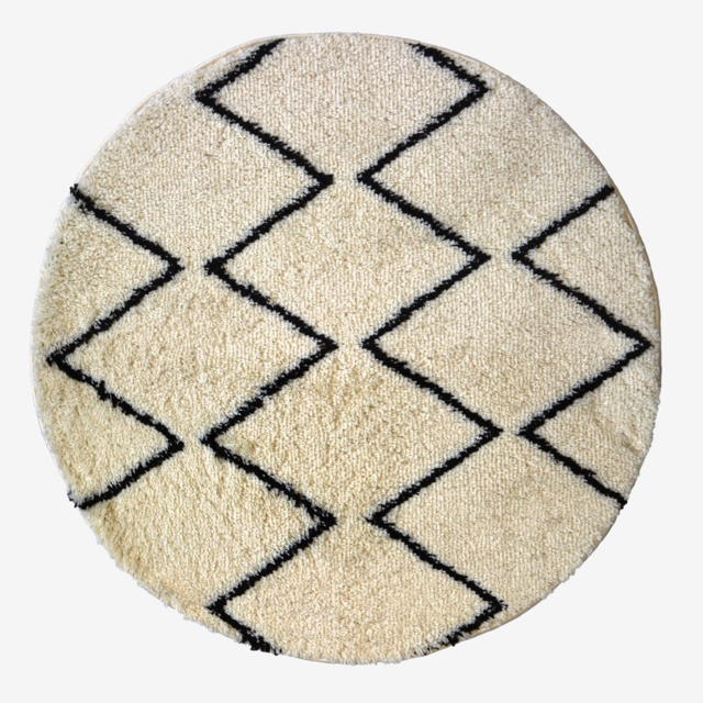 Snug Zig-Zag Round Rug - 100cm by Homebase | ufurnish.com