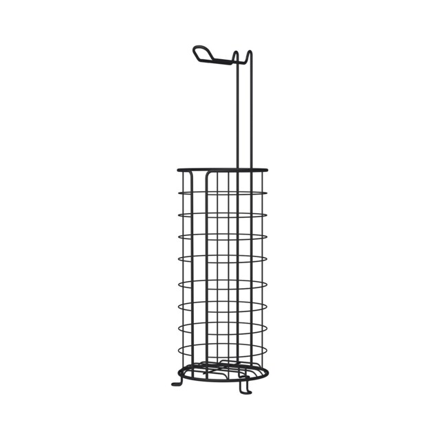 Homebase Toilet Roll Holder and Storage - Black by Homebase | ufurnish.com