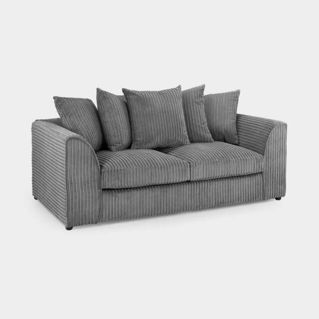 Harley Jumbo Sofa Grey 3 Seater by Honeypot Furniture | ufurnish.com