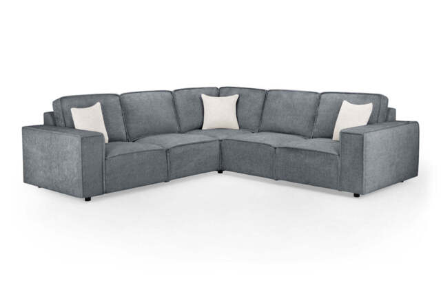 Mary Sofa Slate Large Corner by Honeypot Furniture | ufurnish.com