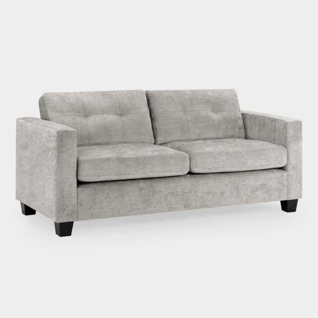 Jerry Sofa Grey Fabric 3 Seater by Honeypot Furniture | uFurnish.com