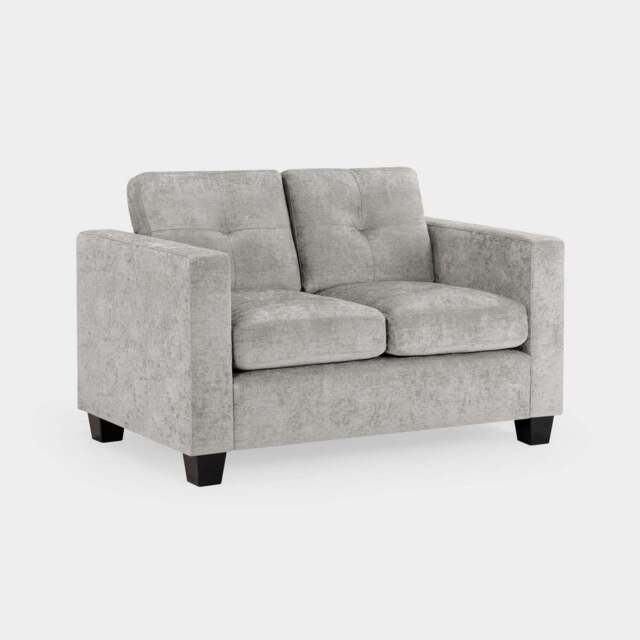 Jerry Sofa Grey Fabric 2 Seater by Honeypot Furniture | ufurnish.com