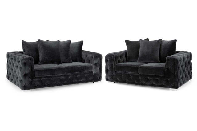 Ankara Sofa Slate 3+2 Set by Honeypot Furniture | ufurnish.com
