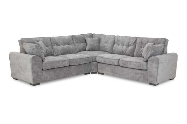 Maxwell Sofa Grey Large Corner by Honeypot Furniture | ufurnish.com