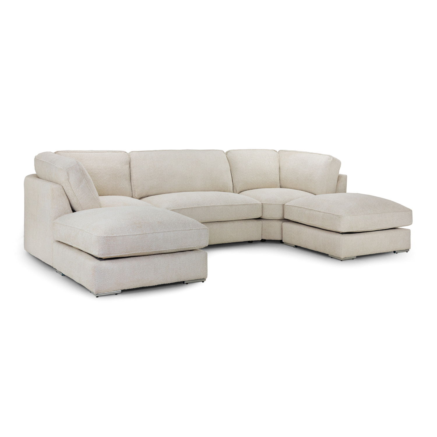 Inga Fullback Sofa Beige U Shape Corner by Honeypot Furniture | ufurnish.com