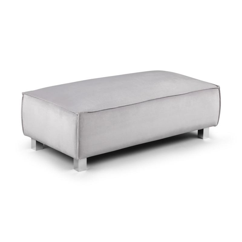 Sloane Sofa Silver Footstool by Honeypot Furniture | ufurnish.com