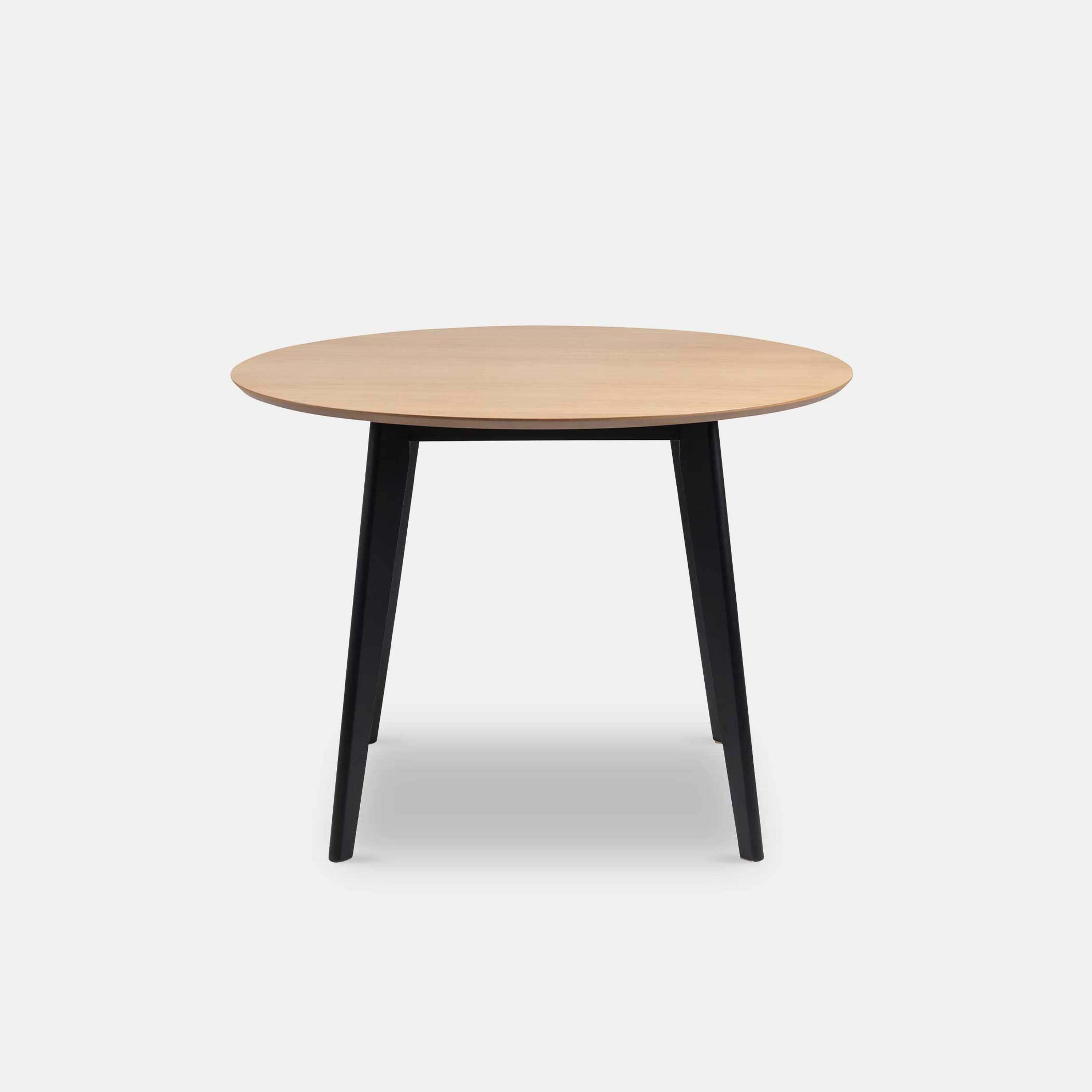 Small round dining table - oak round dining table - compact table ...