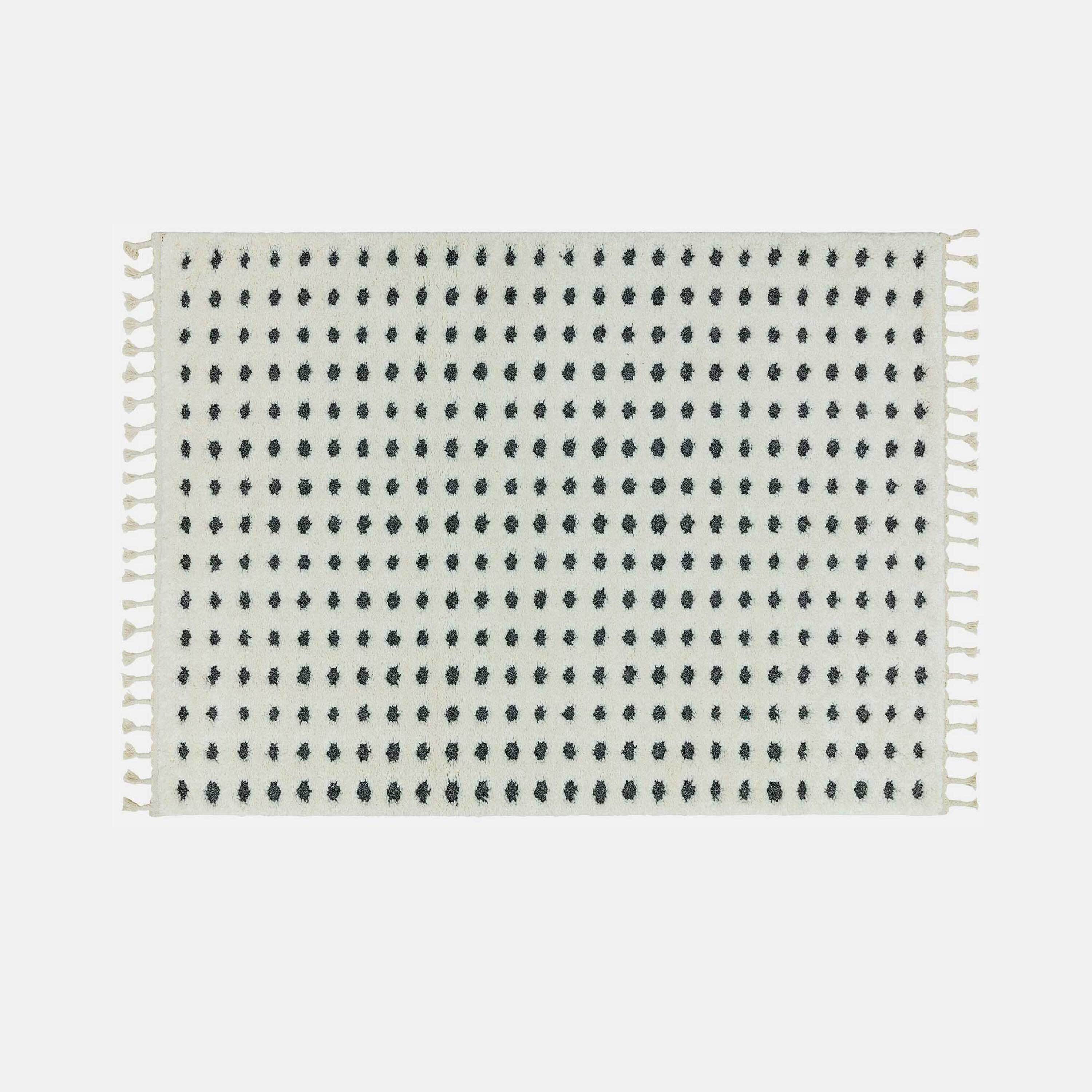 Quinton spotty rug, cream and grey by Housecosy | ufurnish.com
