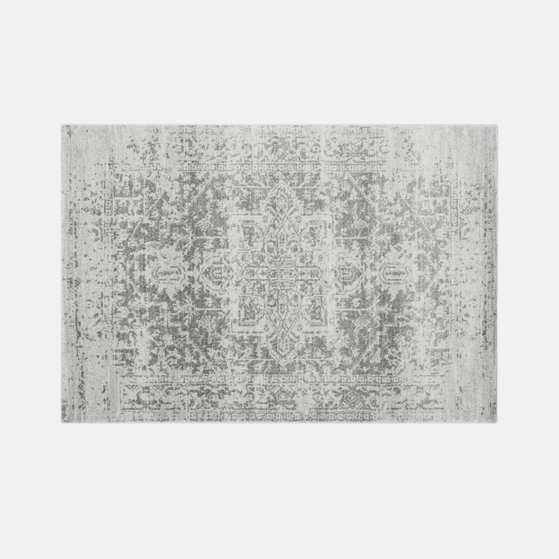 Silver grey rug - large boho rug in traditional rug style - SANTANA by ...