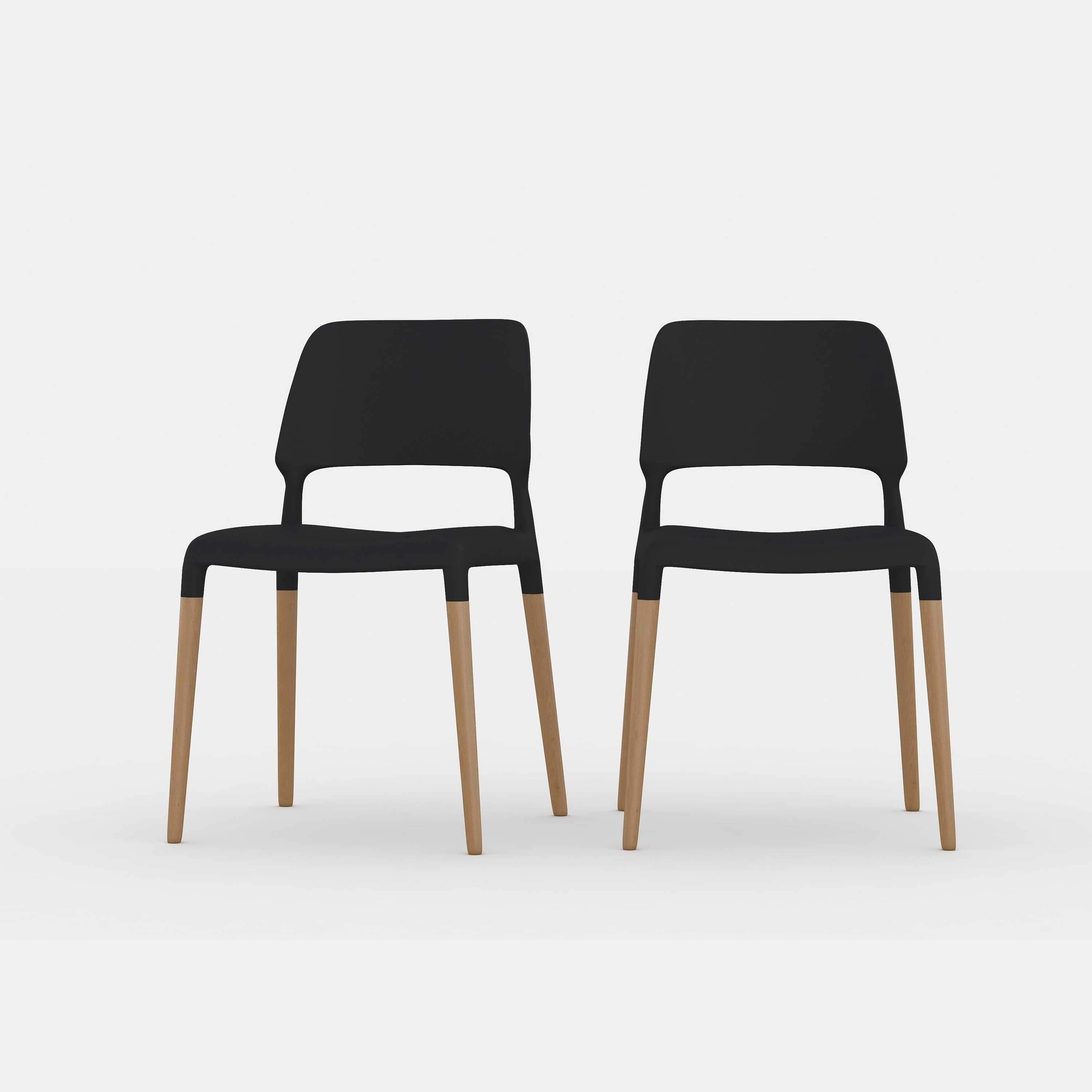 Modern black dining chairs - black kitchen chair - POPPINS by housecosy ...